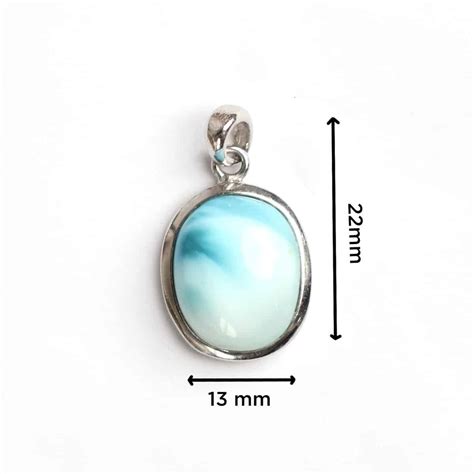 Buy Online Natural Larimar Crystal Sterling Silver 925 Pendant