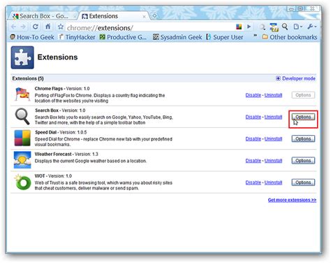 Gain Access To A Search Box In Google Chrome