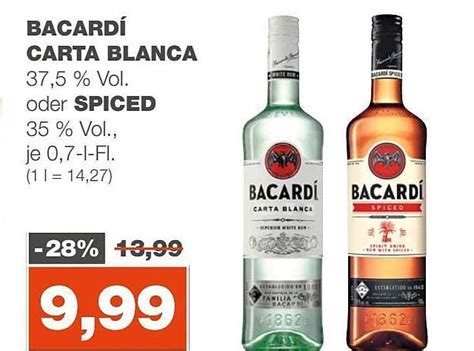 Bacardí Carta Blanca Oder Spiced Angebot bei Real 1Prospekte de