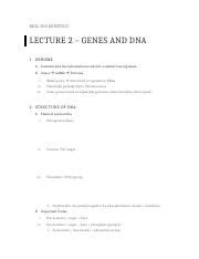 Genes And DNA Understanding The Structure And Function Of The Course Hero