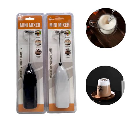 Mini Mixer Batedor Misturador de Bebidas Portátil Café Leite Shopee