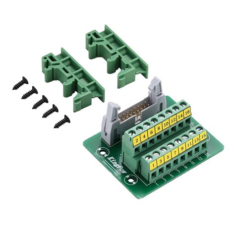 Molence Idc16 2x8 Pins Male Header Breakout Board Terminal Block Connector