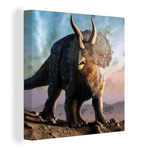 Onemillioncanvasses® Leinwandbild Dino Geschichte Triceratops