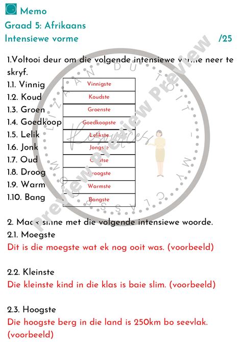 Afrikaans Graad 5 Hersienings Oefeninge Value Pack Teacha