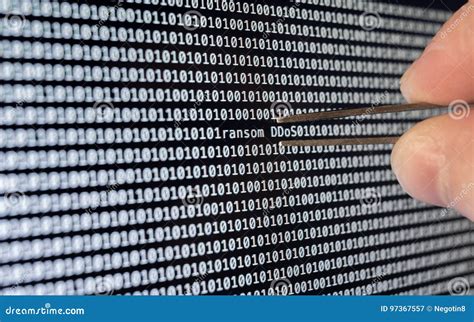 Binary Code Stock Image Image Of Concept Danger Alert 97367557