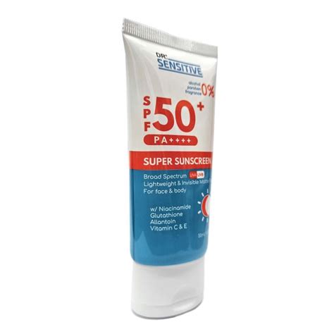 Dr Sensitive Super Sunscreen For Face And Body Spf50 50ml Lazada Ph