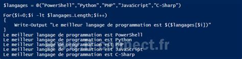 Les Boucles For En Powershell Syntaxe Et Exemples