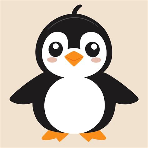 로고 Penguin Logo 는 현실적인 사진 세부 사항이 없는 가장 작은 평평한 터 로고입니다 프리미엄 Ai 생성 벡터
