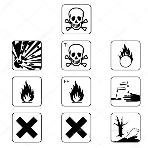 Set Of Chemicals Hazard Symbols Stock Vector Image By Ngaga35 18053627