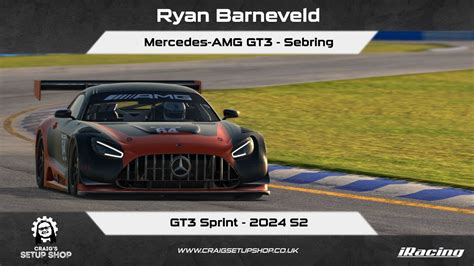 Iracing S Mercedes Amg Gt Gt Sprint Sebring Rb Youtube