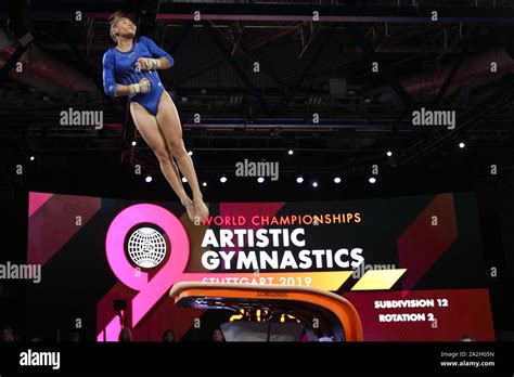 Stuttgart Germany 1st Oct 2019 Gymnast Sunisa Lee From The Usa