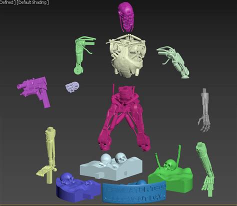 Terminator T 800 Endoskeleton T2 3d Model By Skynet 2029