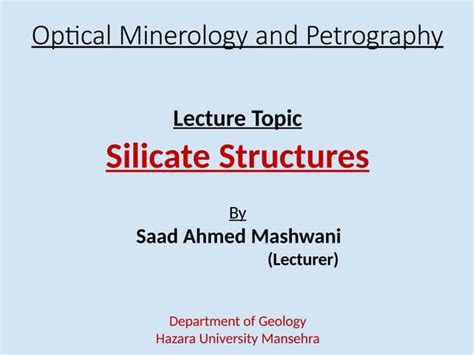 Silicate Structures 2 Pptx Ppt