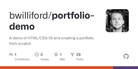 Github Bwillifordportfolio Demo A Demo Of Htmlcssjs And Creating
