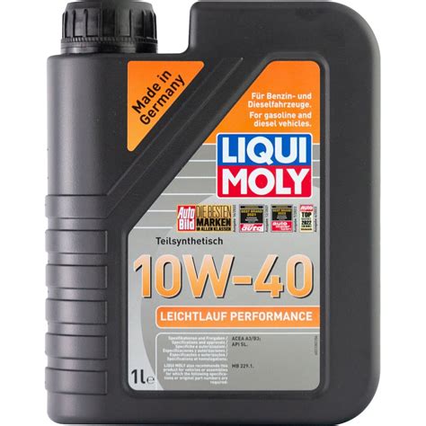 Полусинтетическое моторное масло LIQUI MOLY Leichtlauf Performance 10W ...