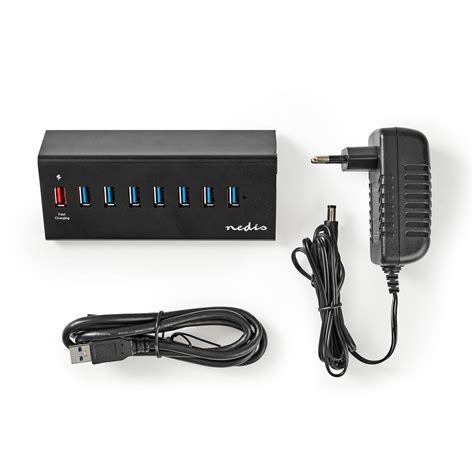 Usb Hub 8 Ports Qc30 Usb 32 Gen 1 Mains Powered Usb