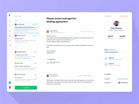 Inbox Dashboard Design Template Medical App Web Application Design