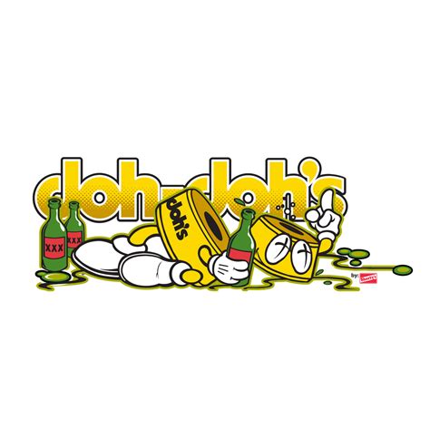 Limited Edition Doh Doh Yellow 2 2 X 5 8 Die Cut Sticker Shortys Inc