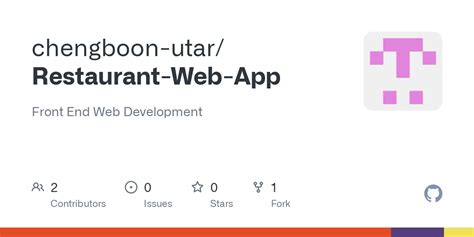 GitHub Chengboon Utar Restaurant Web App Front End Web Development