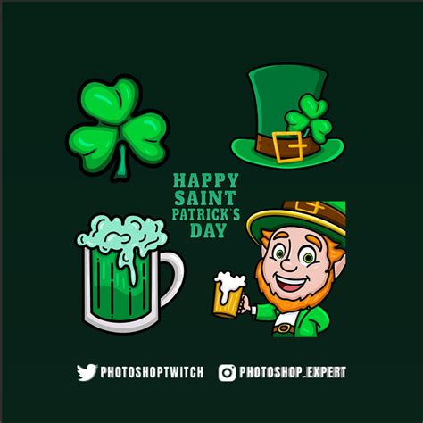 St Patrick S Day Emotes Twitch Emotes Stream Decoration Holding Beer Emote Shamrock Emote