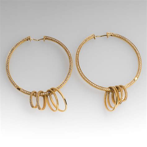 Di Modolo Tempia Hoop Earrings 1016ctw 18k Gold