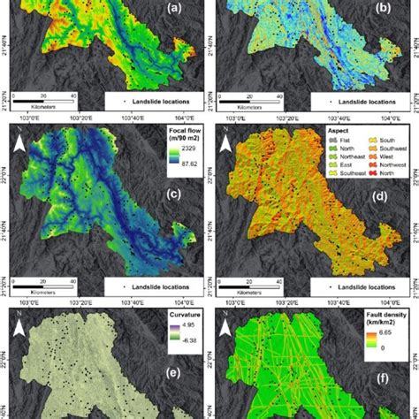 Factor Maps Elevationa Slope Degree B Focal Flow C Slope