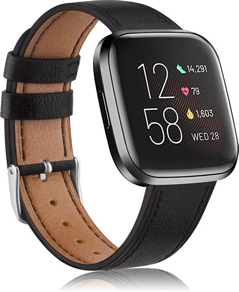 YILED Leather Bands Compatible With Fitbit Versa 2 Bands Versa 2
