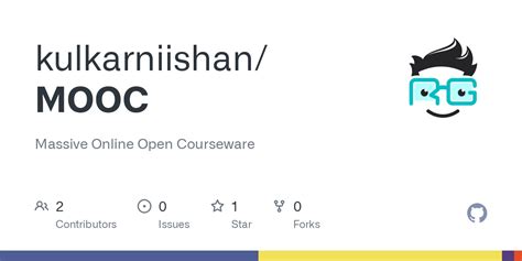 GitHub Kulkarniishan MOOC Massive Online Open Courseware