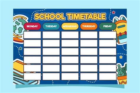 Time Table Template Vector Art Icons And Graphics For Free Download