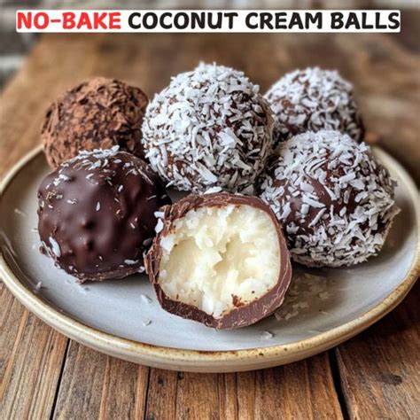 No Bake Coconut Cream Balls