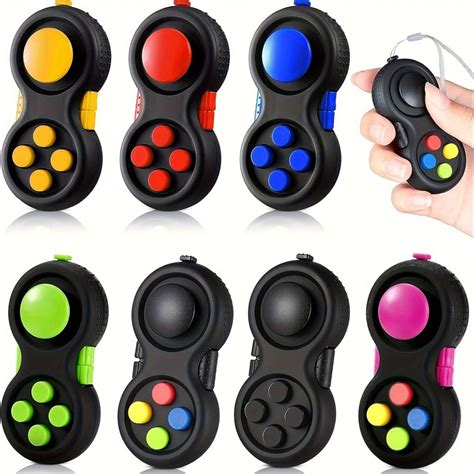 Fidget Pad With 8 Fidget Functions Fidget Controller Stress Reducer Fidget Toy Cube Relieves