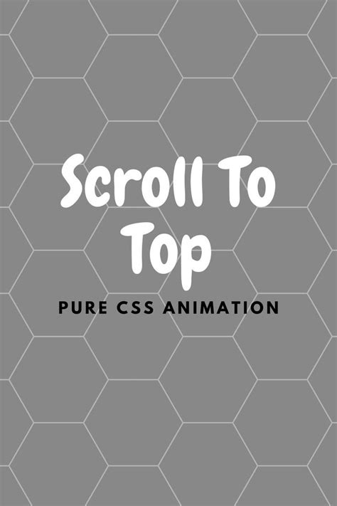 Scroll To Top Button Using Only Html And Css Web Development Design Css Web Inspiration