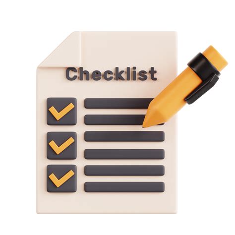 Lista de Verificación d icono ilustración PNG