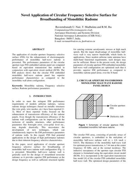 Novel Application Of Circular Frequency Selective Surface For