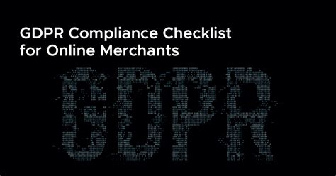 GDPR Compliance Checklist For Online Merchants