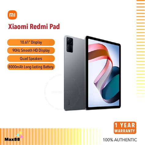 Xiaomi Redmi Pad Hz Display Mah Battery Mi Pad Tablet Shopee Malaysia