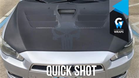 Carbon Fiber Hood Punisher Decal Quick Shot Youtube