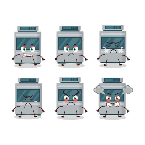 Stove Cartoon Character With Various Angry Expressions 25915931 Vector