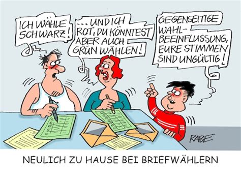 Briefwähler von RABE Politik Cartoon TOONPOOL