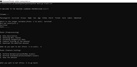 GitHub ShirishaNalla ML Data Preprocessor CLI Data Preprocessing In