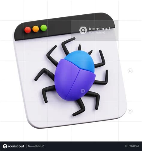 Website Bug 3d Icon Free Download Crime And Security 3d Icons Iconscout