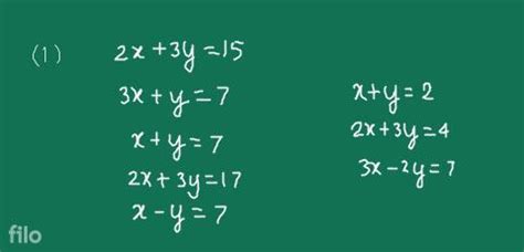 Practice Set By Using Variables X And Y Form Any Five Linear Equa