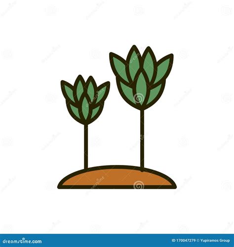 Planta De Dibujo De La Naturaleza Del Medio Ambiente Terrestre