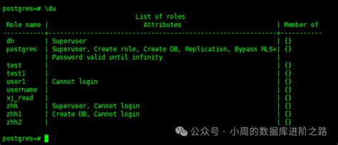 Postgresql基础之教你如何轻松管理用户角色与权限 墨天轮