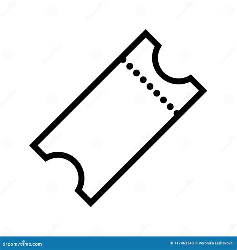 Ticket Icon In Flat Style Stock Vector Illustration Of Cinema 117463248