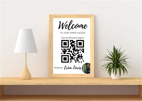 Open House QR Code Sign In Sheet Realtor Editable Etsy