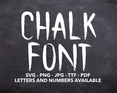 Chalk Font SVG Chalk Font For Cricut Chalk Font SVG PNG Ttf Pdf Chalk Font For Canva