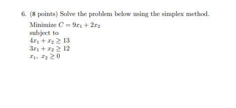 Solved Points Solve The Problem Below Using The Chegg