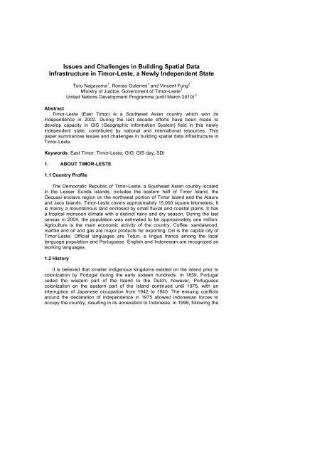 Issues And Challenges In Building Spatial Data Infrastructure In