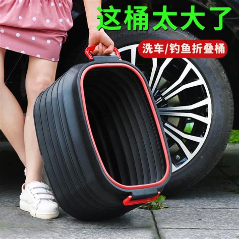 汽车后备箱收纳箱可折叠垃圾桶车载伸缩储物箱车内用多功能置物箱 虎窝淘